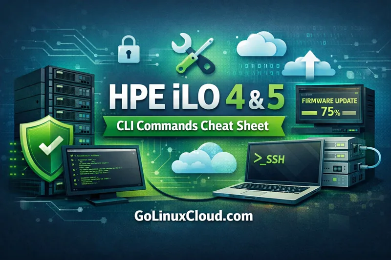 HPE iLO 4 & 5 CLI Commands Cheat Sheet (SSH Command Line Guide ...