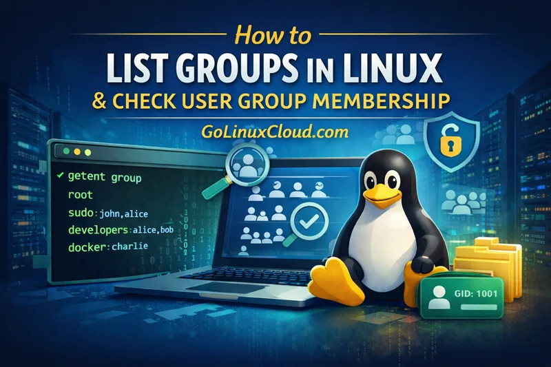 How to List Groups in Linux and Check User Group Membership | GoLinuxCloud