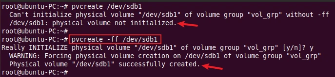 pvcreate Command in Linux: Create LVM Physical Volumes