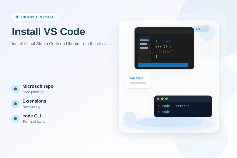 Install Visual Studio Code on Ubuntu: APT Repo, .deb, Snap, and Insiders