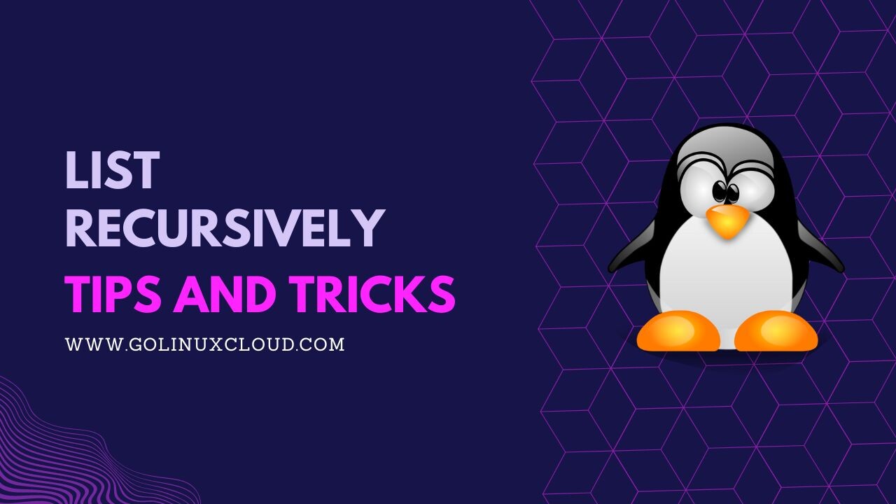 How To List Recursively With ls SOLVED GoLinuxCloud