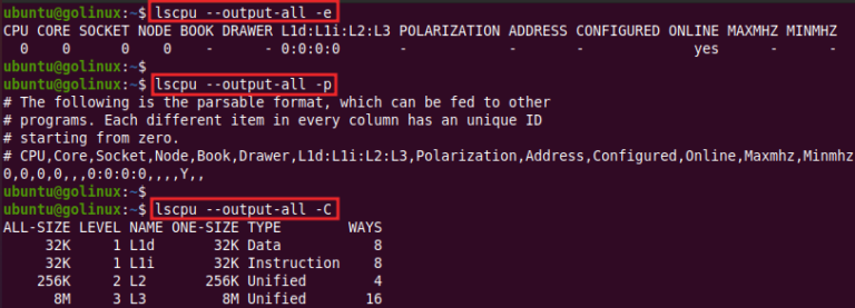 Lscpu Command Examples In Linux Cheat Sheet Golinuxcloud