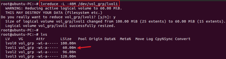 Using Lvreduce To Properly Shrink Logical Volume Cheat Sheet