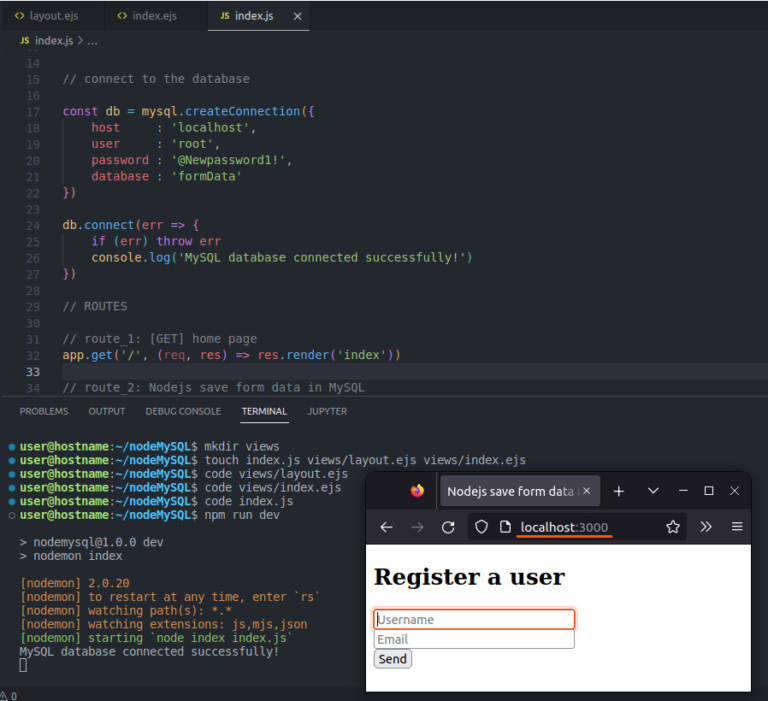How To Save Form Data In Mysql Table Nodejs Solved Golinuxcloud 2505